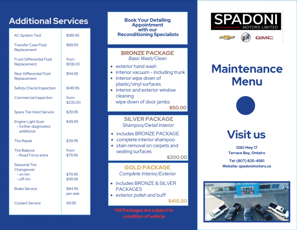 2024 MAINTENANCE BROCHURE - Spadoni Chevrolet Buick GMC LTD